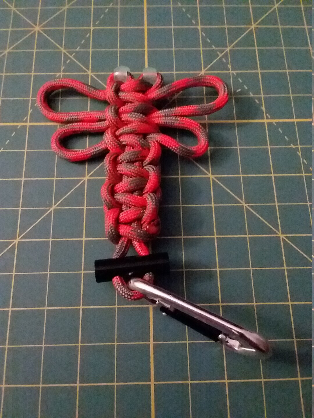 Dragonfire 4-inch Orange Gray Paratinder Survival Dragonfly Zipper Pull ...