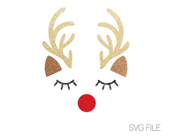 Rudolph SVG Rudolph Face SVG Reindeer Face SVG Deer Svg | Etsy Australia