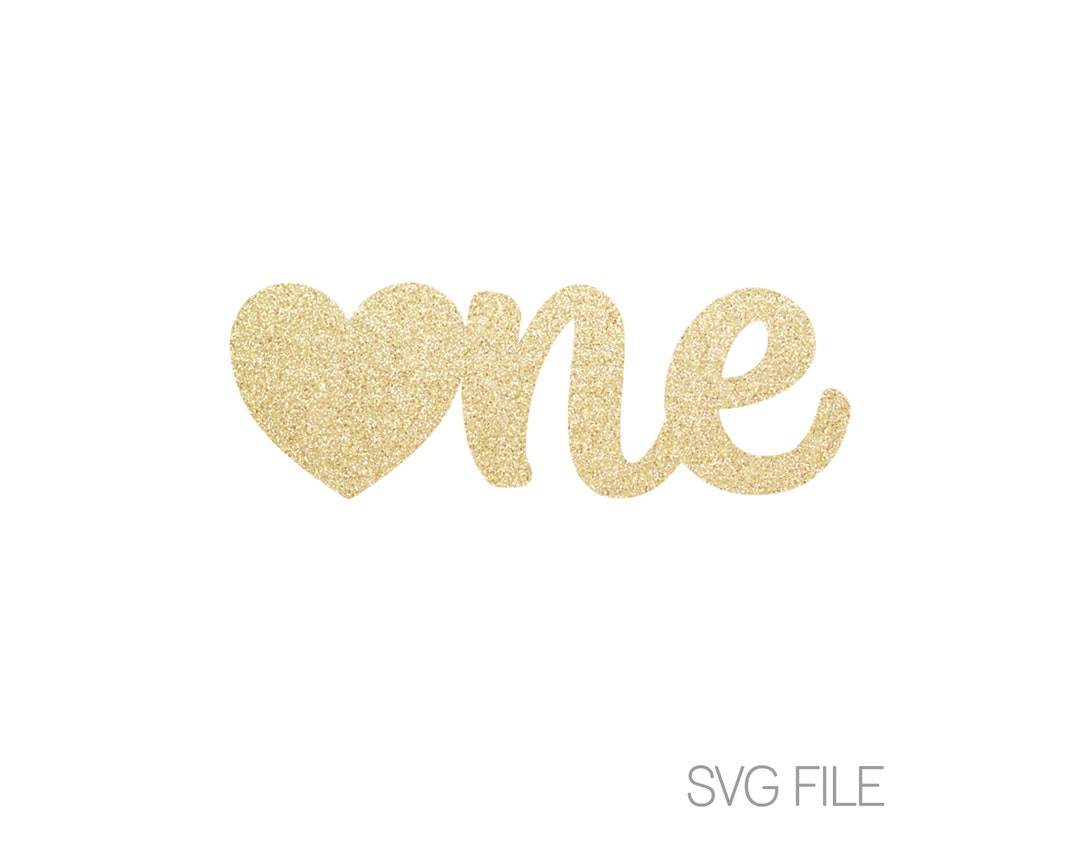 One Heart SVG | Iron on SVG | Heart Svg | One Svg | Digital Download - Etsy