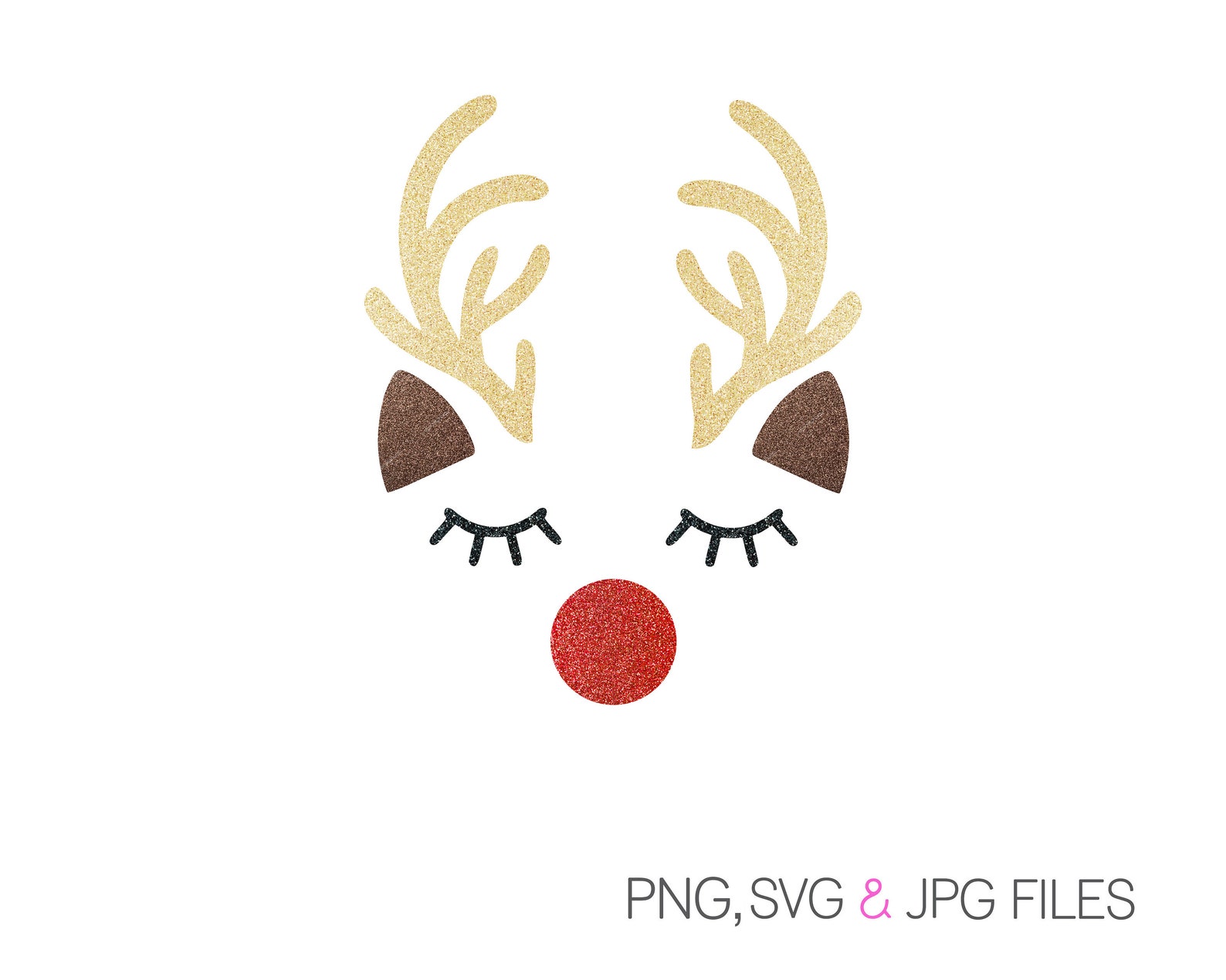 Rudolph SVG Rudolph Face SVG Reindeer Face SVG Deer Svg - Etsy