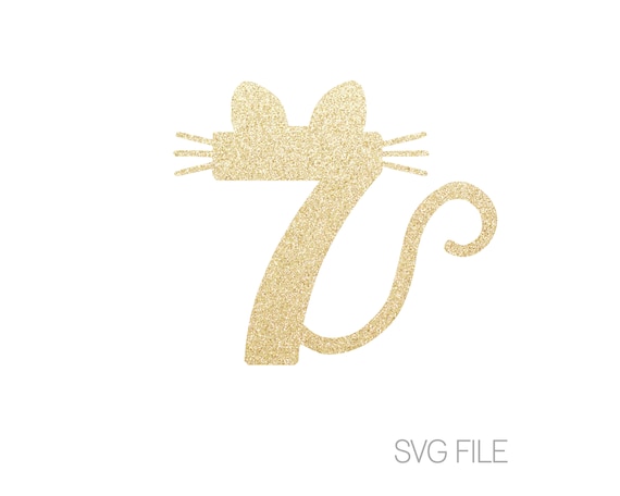 7 Cat SVG 7th Birthday SVG Cat SVG Digital Download - Etsy Canada