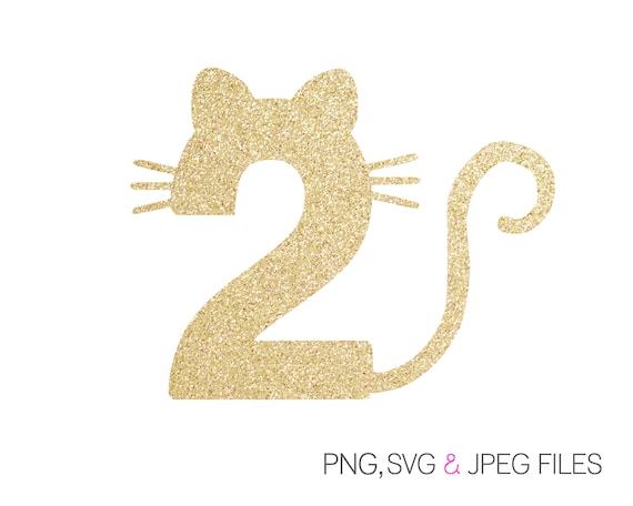 2 Cat SVG File 2nd Birthday SVG Cat SVG Second Birthday - Etsy