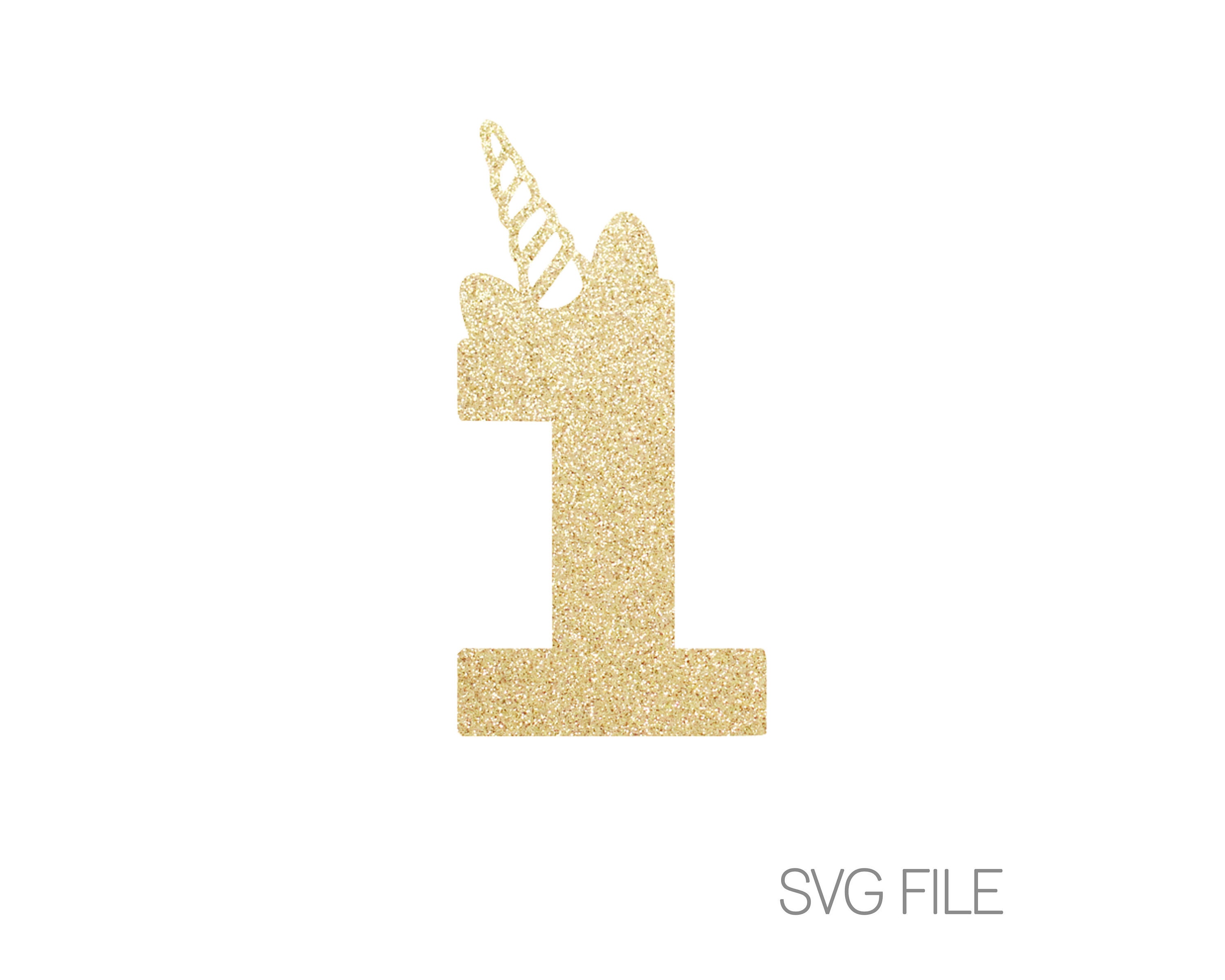 Unicorn 1 SVG File First Birthday 1st Decal SVG Iron - Etsy