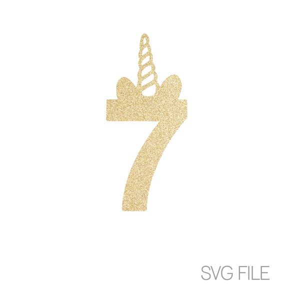 Unicorn 7th Birthday Svg - Etsy