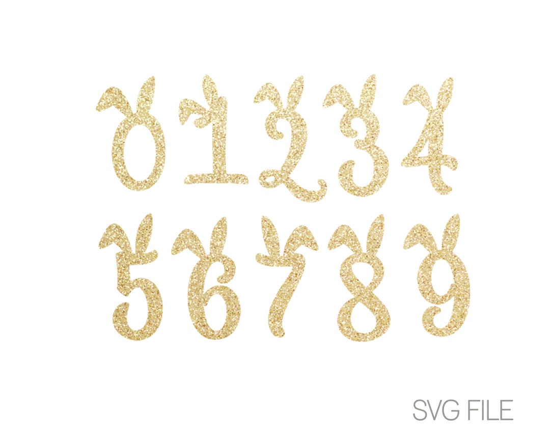 Easter Rabbit Number SVG | Bunny Rabbit Age SVG | Number SVG | Easter ...