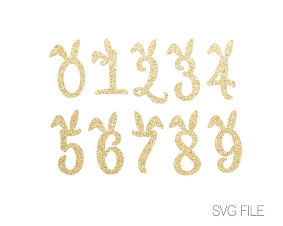 Easter Rabbit Number SVG Bunny Rabbit Age SVG Number SVG | Etsy