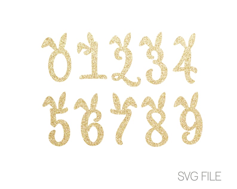 Easter Rabbit Number SVG Bunny Rabbit Age SVG Number SVG | Etsy