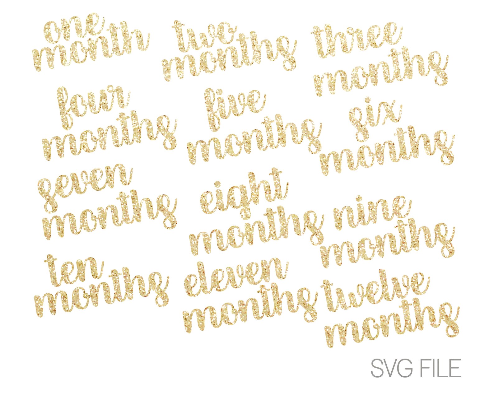 1 Year SVG Baby's First Year SVG Months SVG - Etsy