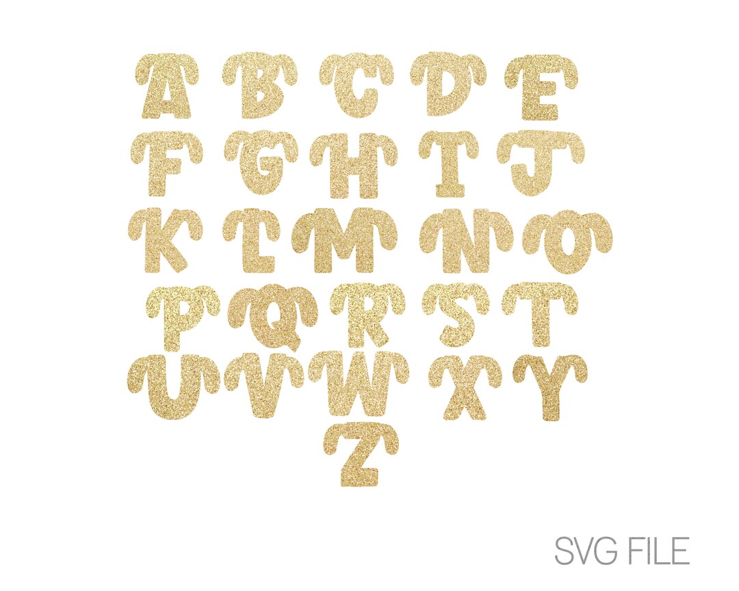 Dog Alphabet Birthday SVG Letters Puppy Cut Files Party Digital ...