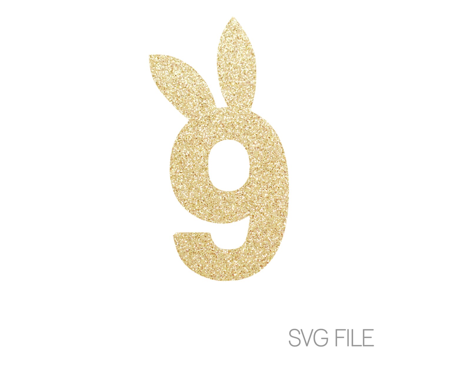 9 SVG | 9 Bunny Rabbit SVG | Easter SVG | 9th Birthday | Digital ...