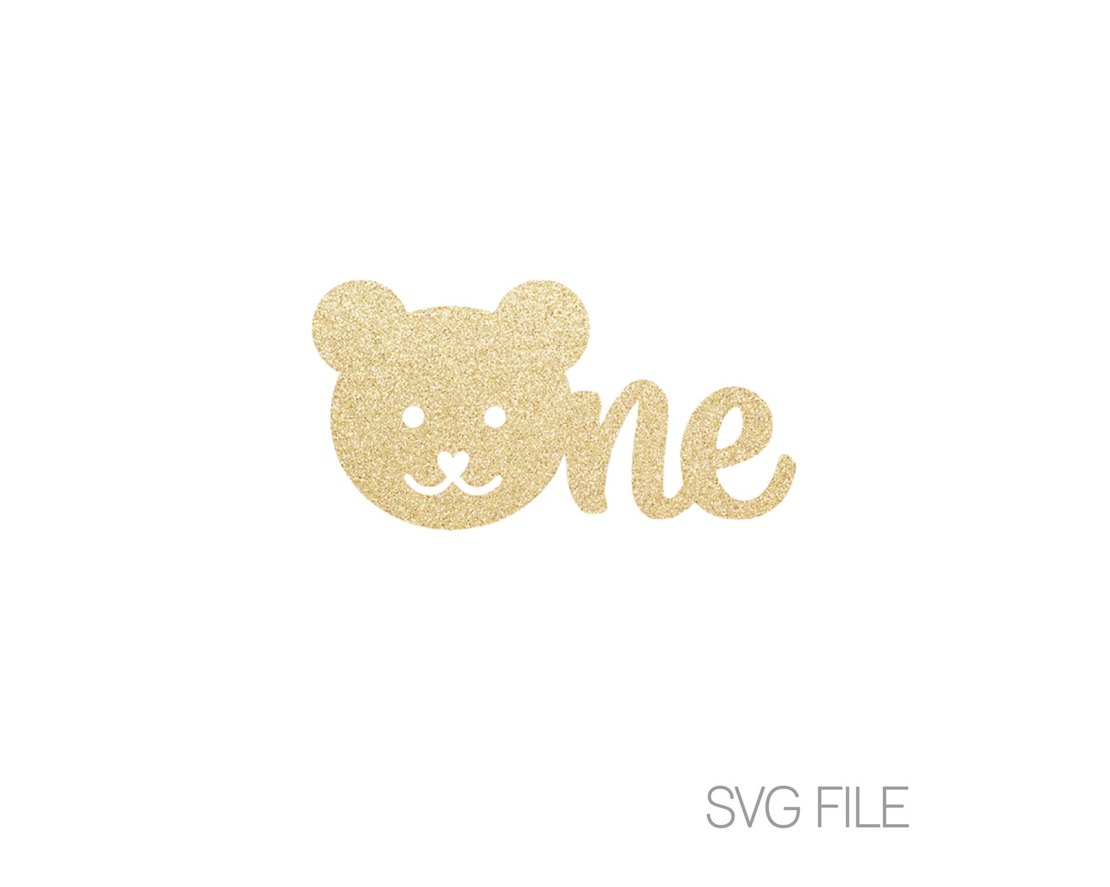 One Bear SVG First Birthday Boys Birthday Cutting File - Etsy