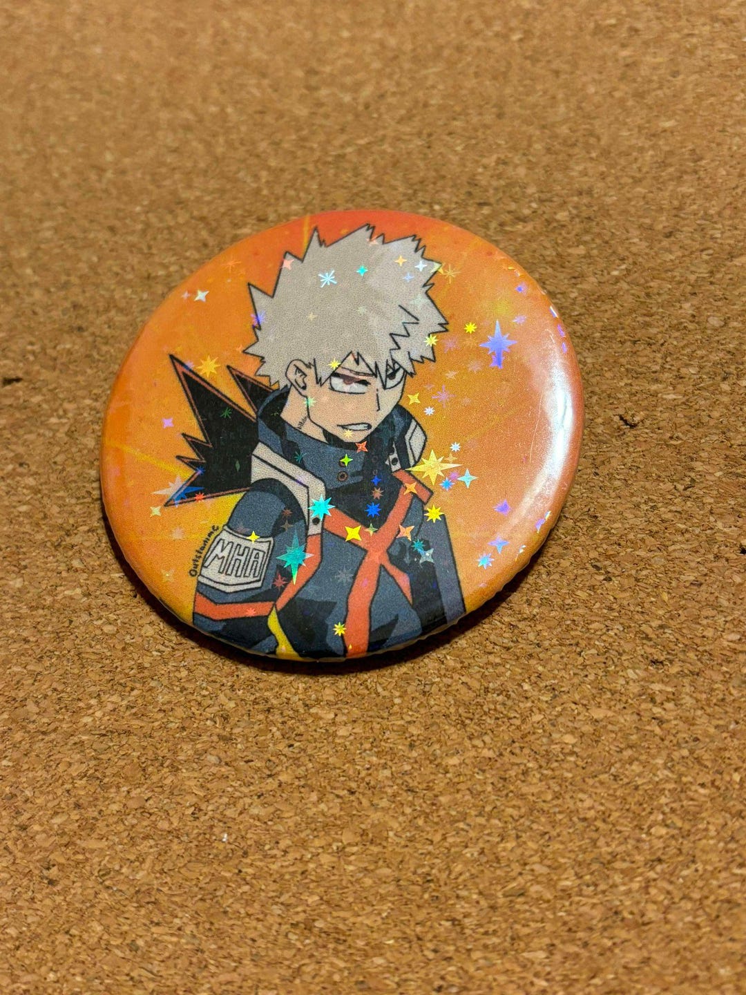 Kacchan Holographic Button - MHA - Etsy