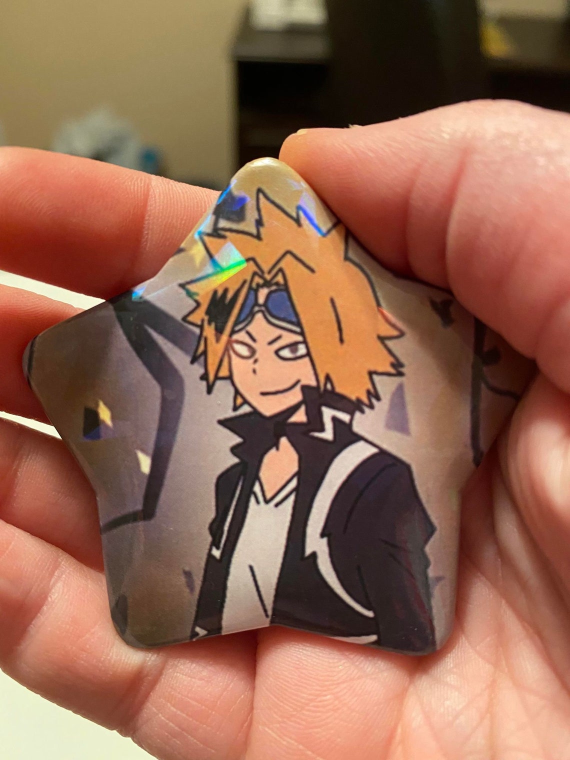 Chargebolt Holographic Star Button - MHA - Etsy
