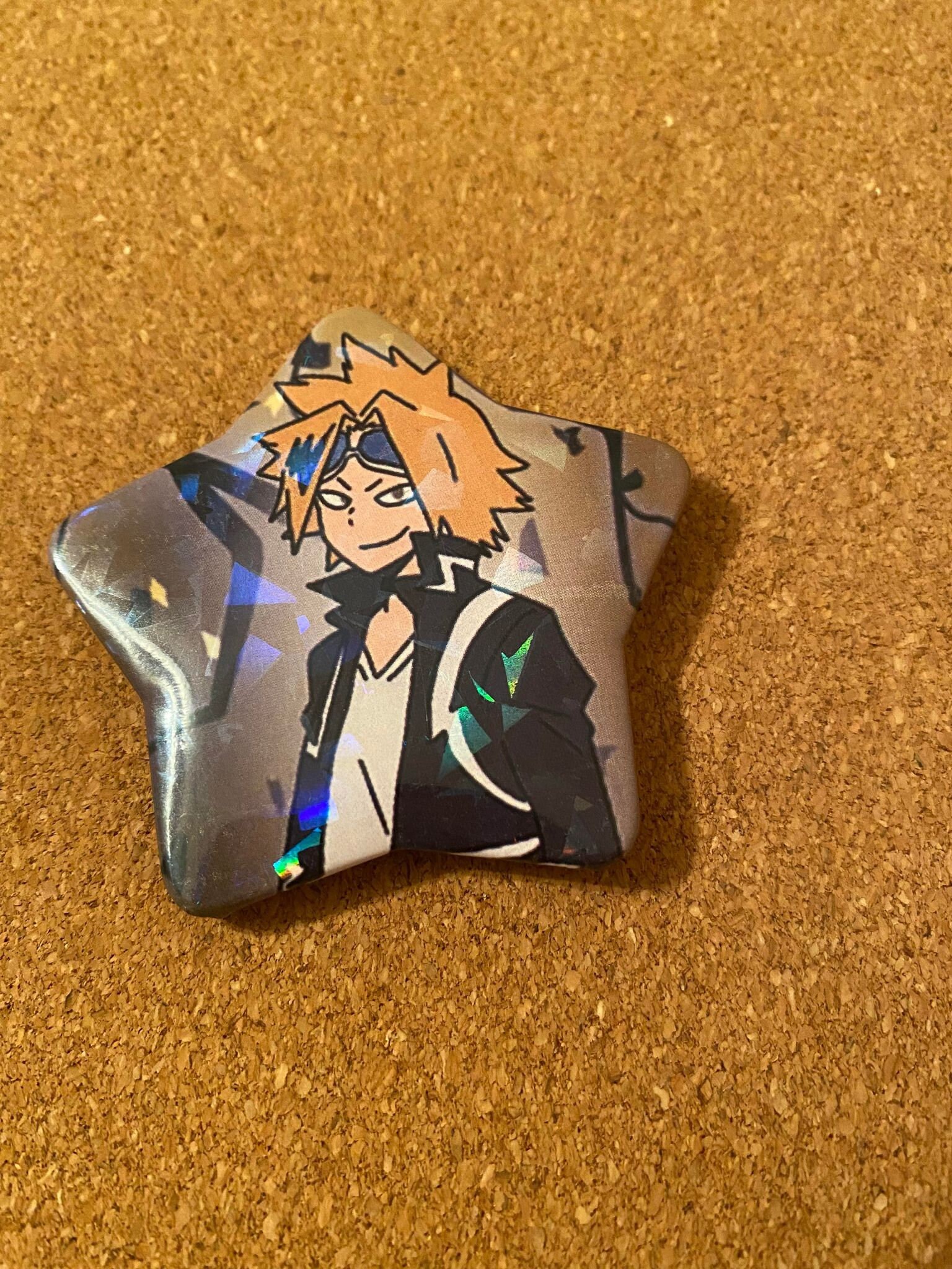Chargebolt Holographic Star Button - MHA - Etsy