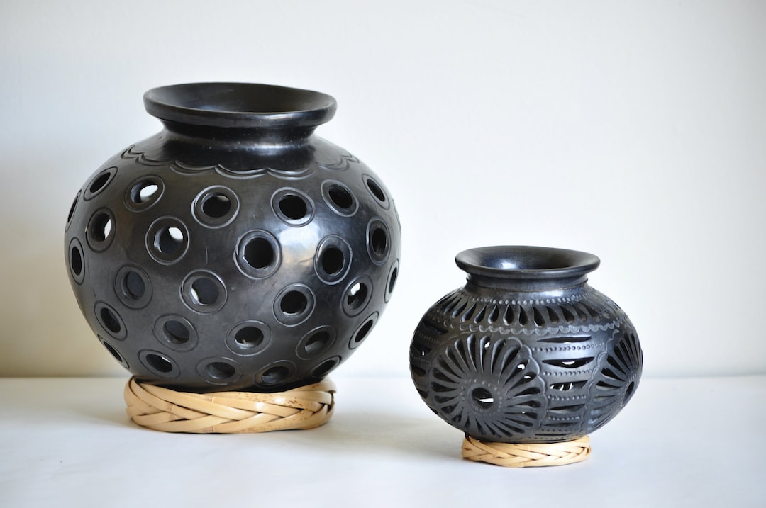 Oaxacan Barro Negro Pottery Vases - Etsy