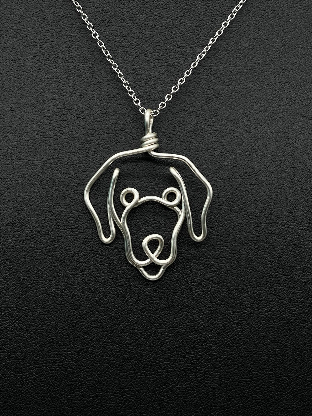 Labrador Retriever Necklace, Silver Plated Wire Dog Pendant - Etsy