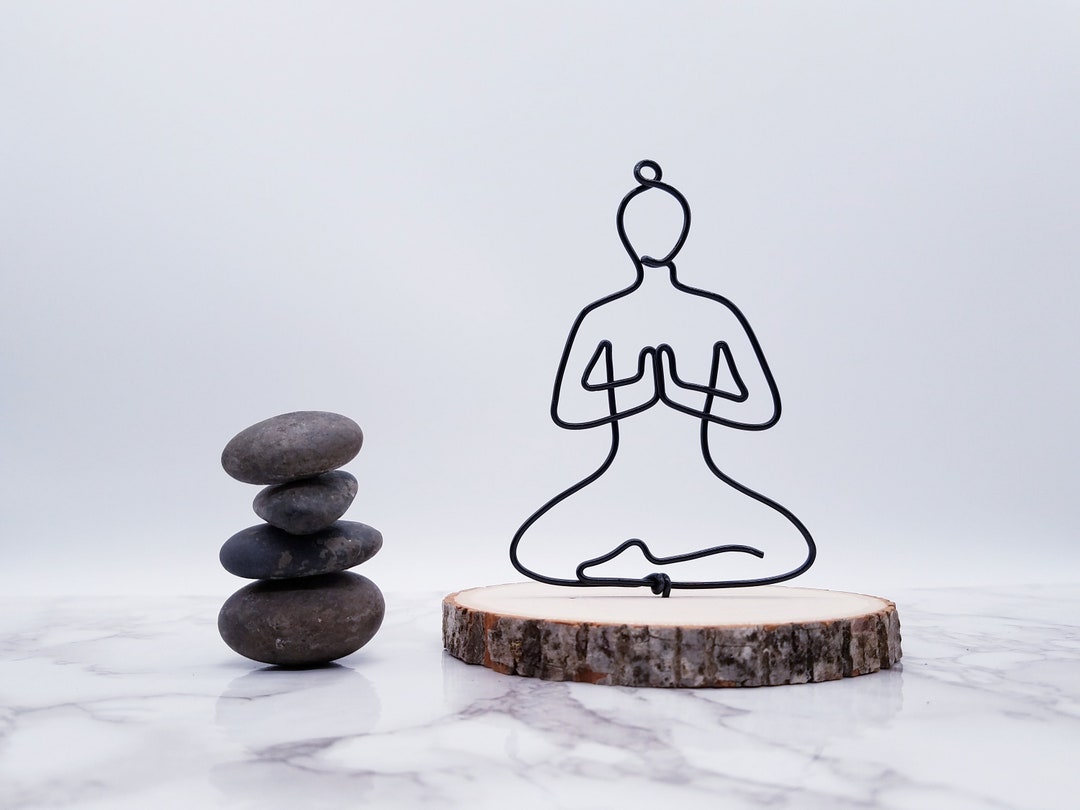 Personalized Yoga Pose Wire Sculpture, Meditation Desk Decor - Etsy