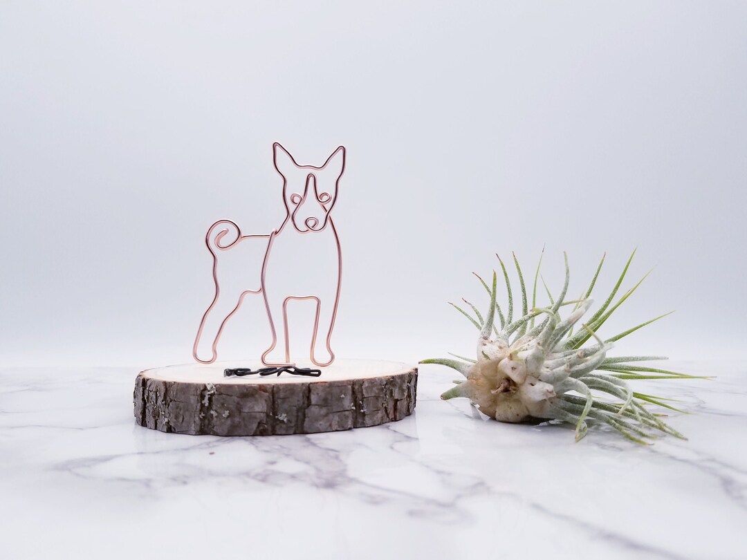 Wire Sculpture of Basenji, Dog, Pet Portrait, Pet Memorial, Wire Art ...