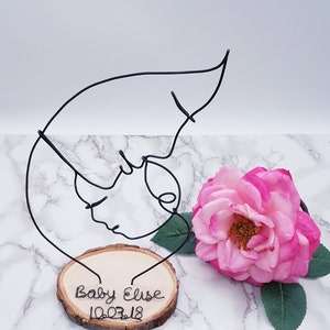 Wire Sculpture of Mother and Baby, Personalize, Custom, Wire Art, Baby ...