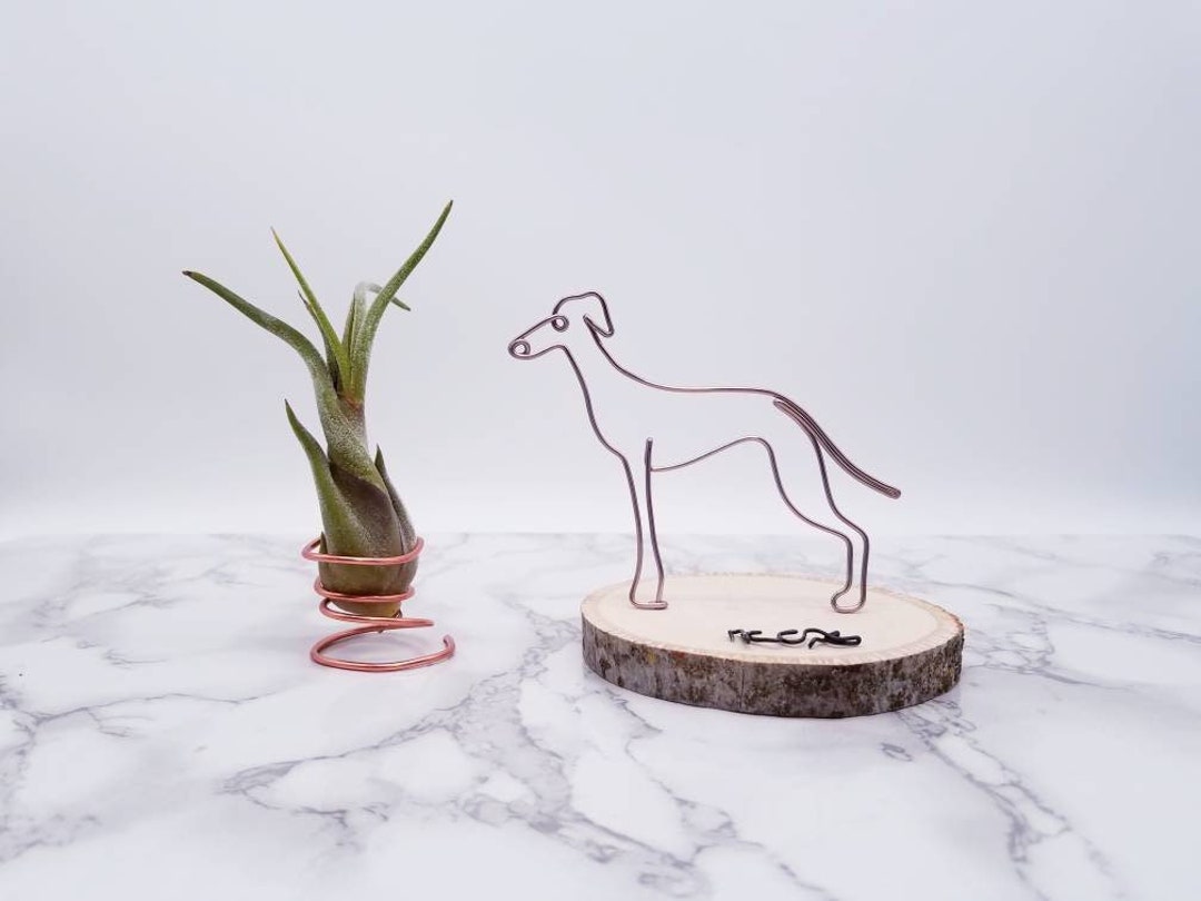 Wire Sculpture of Greyhound Whippet Pet Portrait Pet Memorial Wire Art ...
