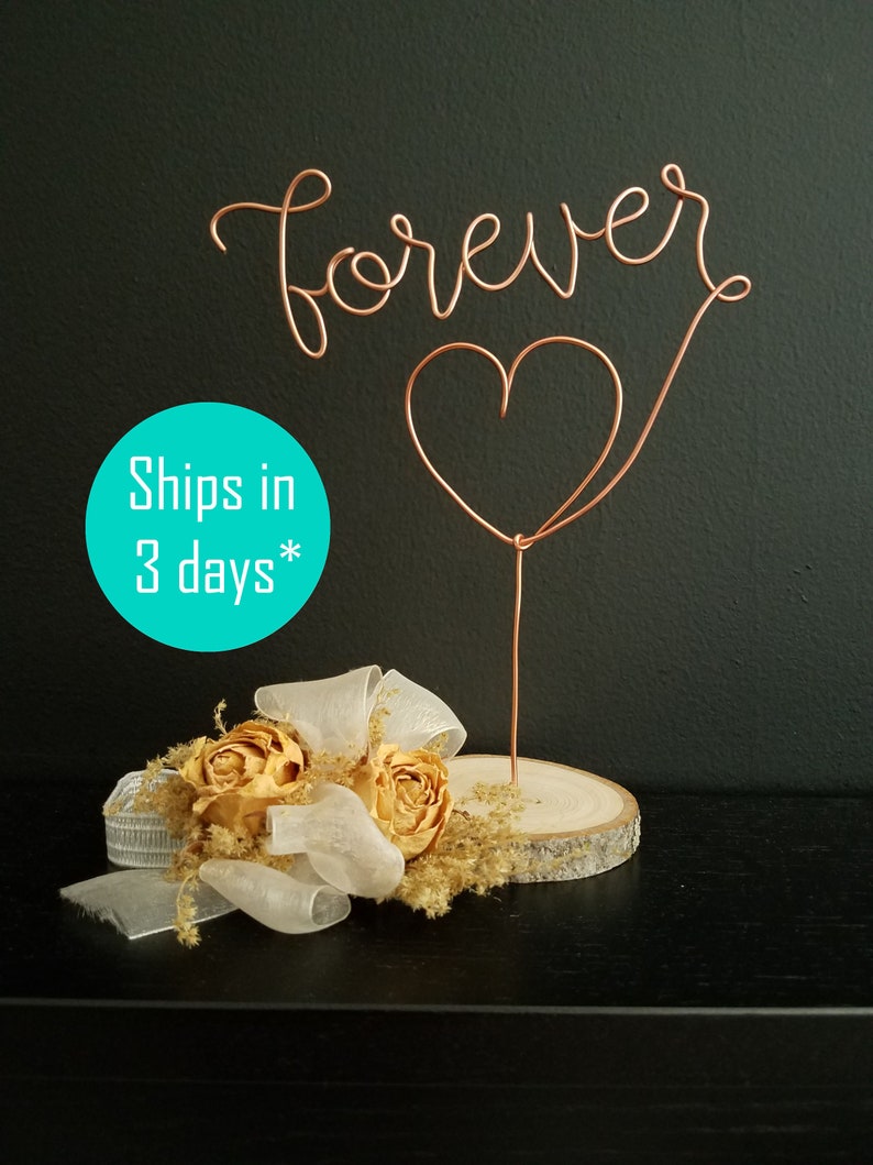 Forever Wedding Cake Topper Forever Love Anniversary Cake - Etsy