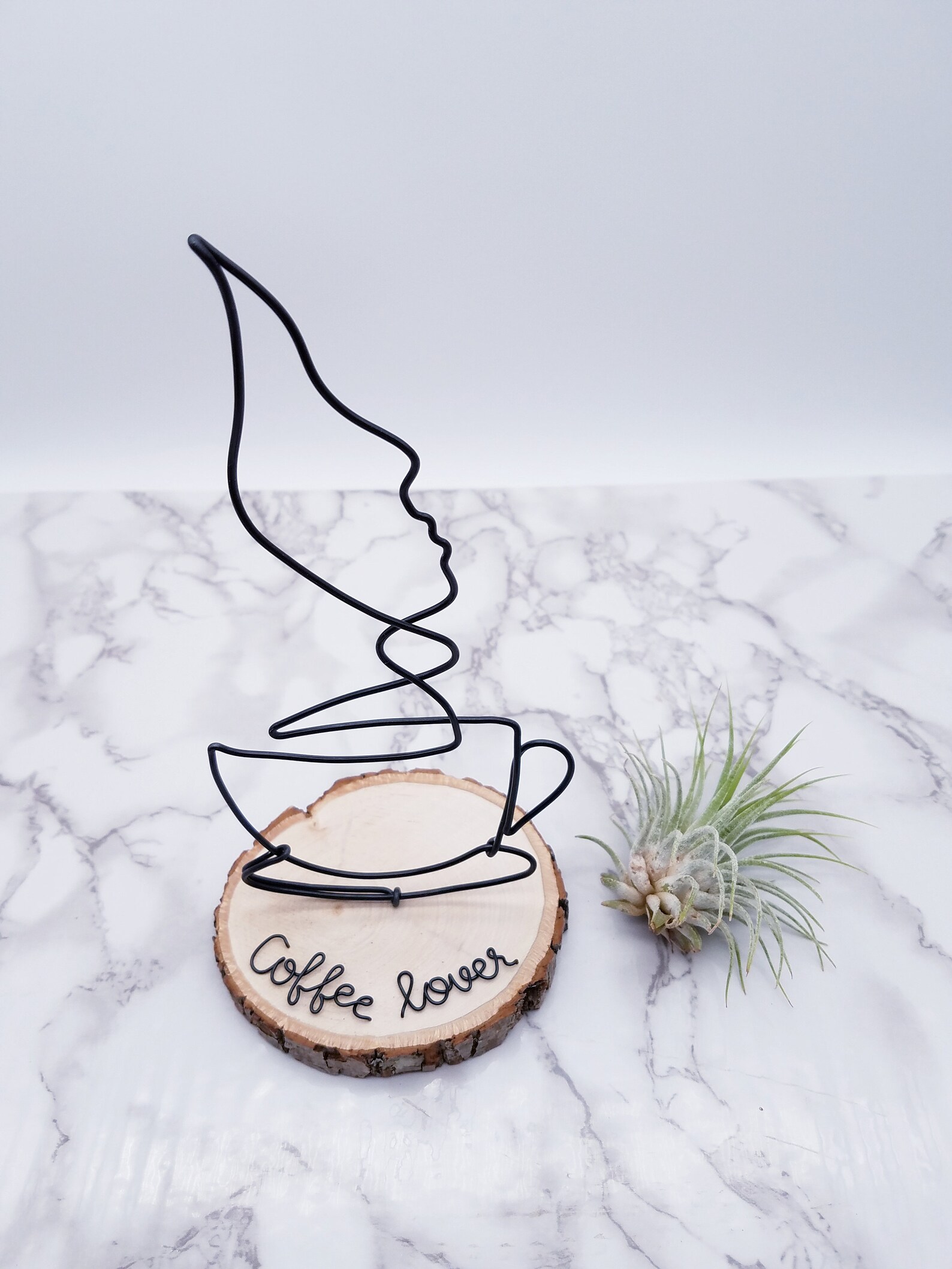 Wire Sculpture of Coffee Cup Tea Cup Abstract Face Wire - Etsy