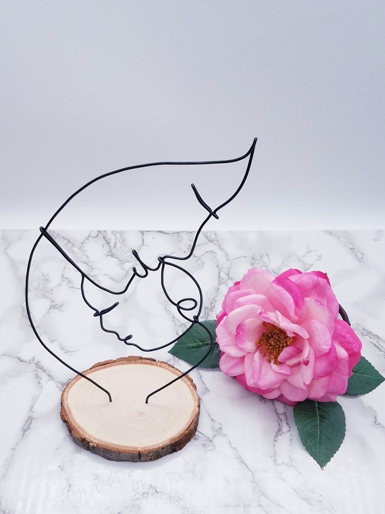 Wire sculpture of mother and baby personalize custom wire | Etsy