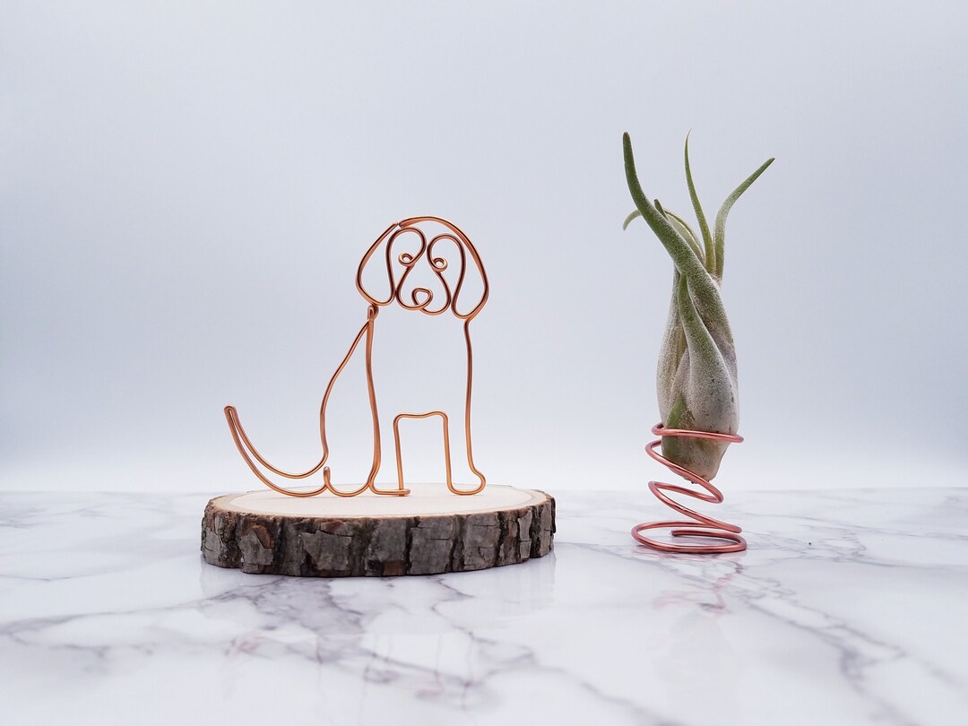 Wire Sculpture of Beagle, Dog, Pet Portrait, Pet Memorial, Wire Art ...