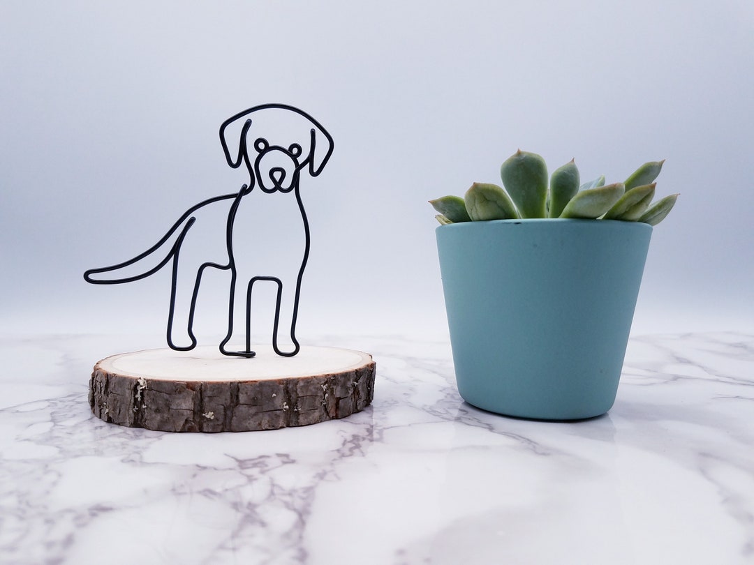 Wire Sculpture of Labrador Retriever, Pet Memorial, Dog Portrait Wire ...