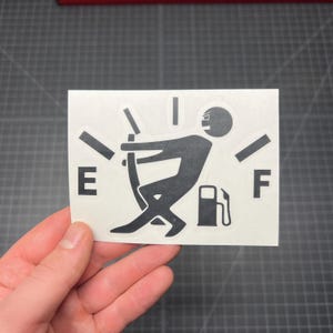 Gas Gauge Stick Figure | Vinyl Decal Car Window Sticker - Etsy