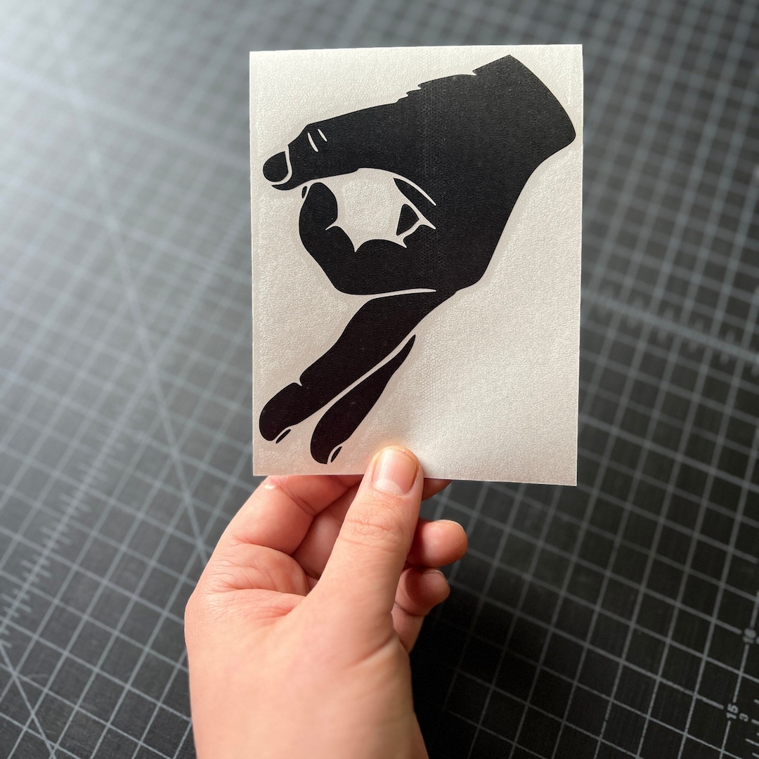 The Circle Game Okay Sign Gotcha Hand Gesture Vinyl Sticker - Etsy