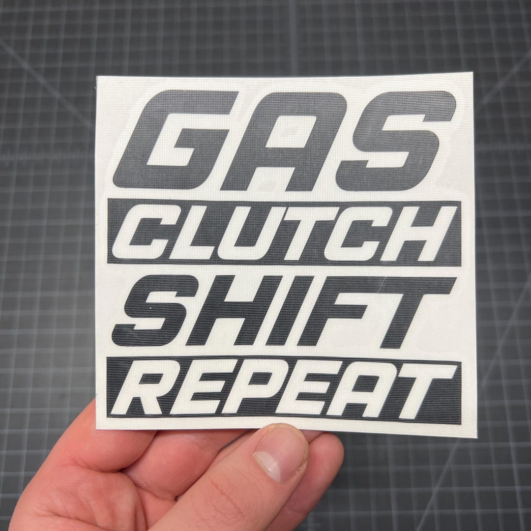 Gas Clutch Shift Repeat Vinyl Decal Car Window Sticker - Etsy