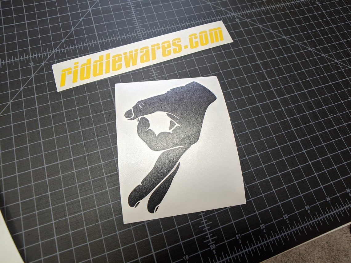 The Circle Game Okay Sign Gotcha Hand Gesture Vinyl Sticker | Etsy