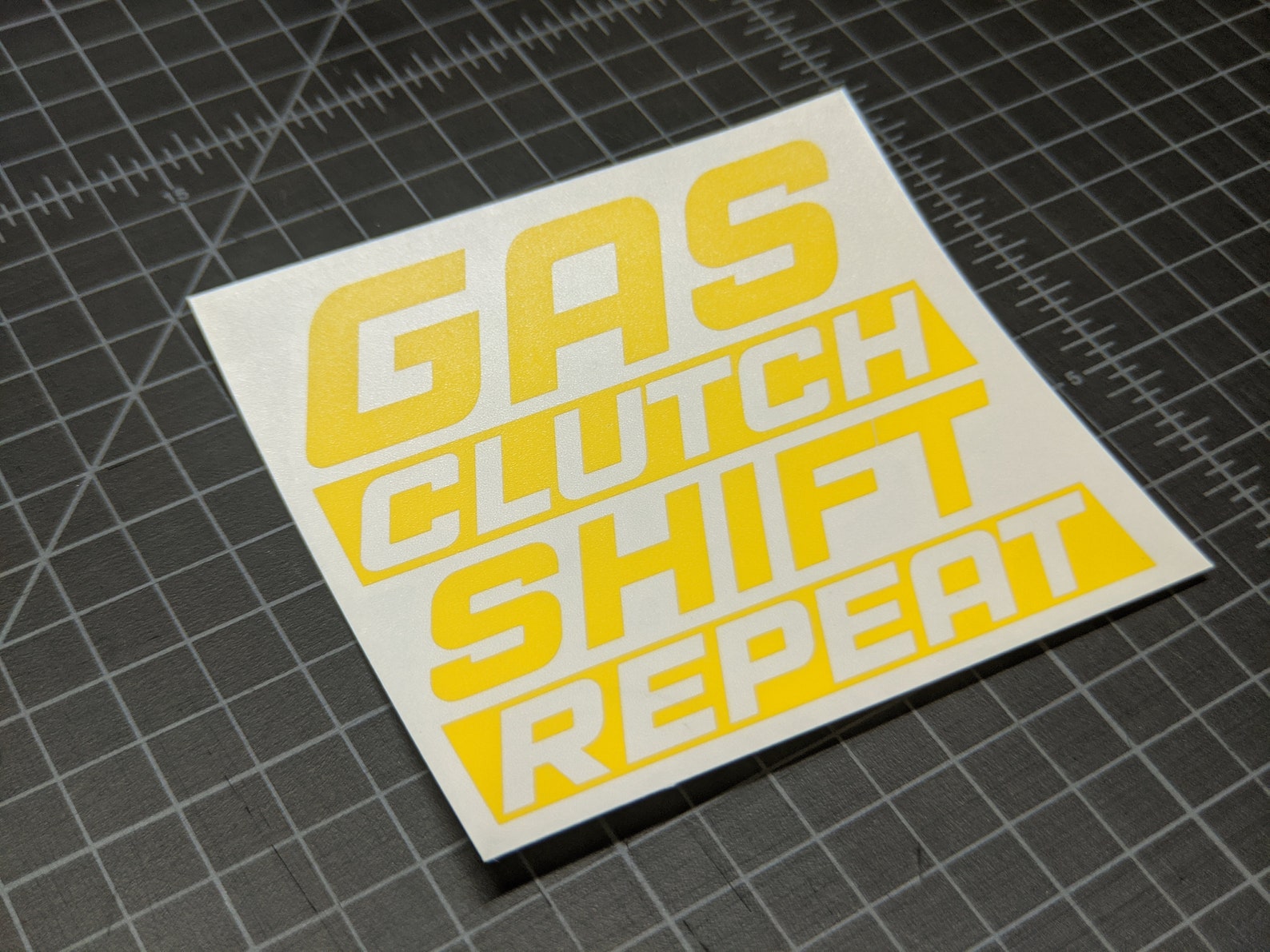 Gas Clutch Shift Repeat Vinyl Bumper Sticker Decal Car Truck - Etsy