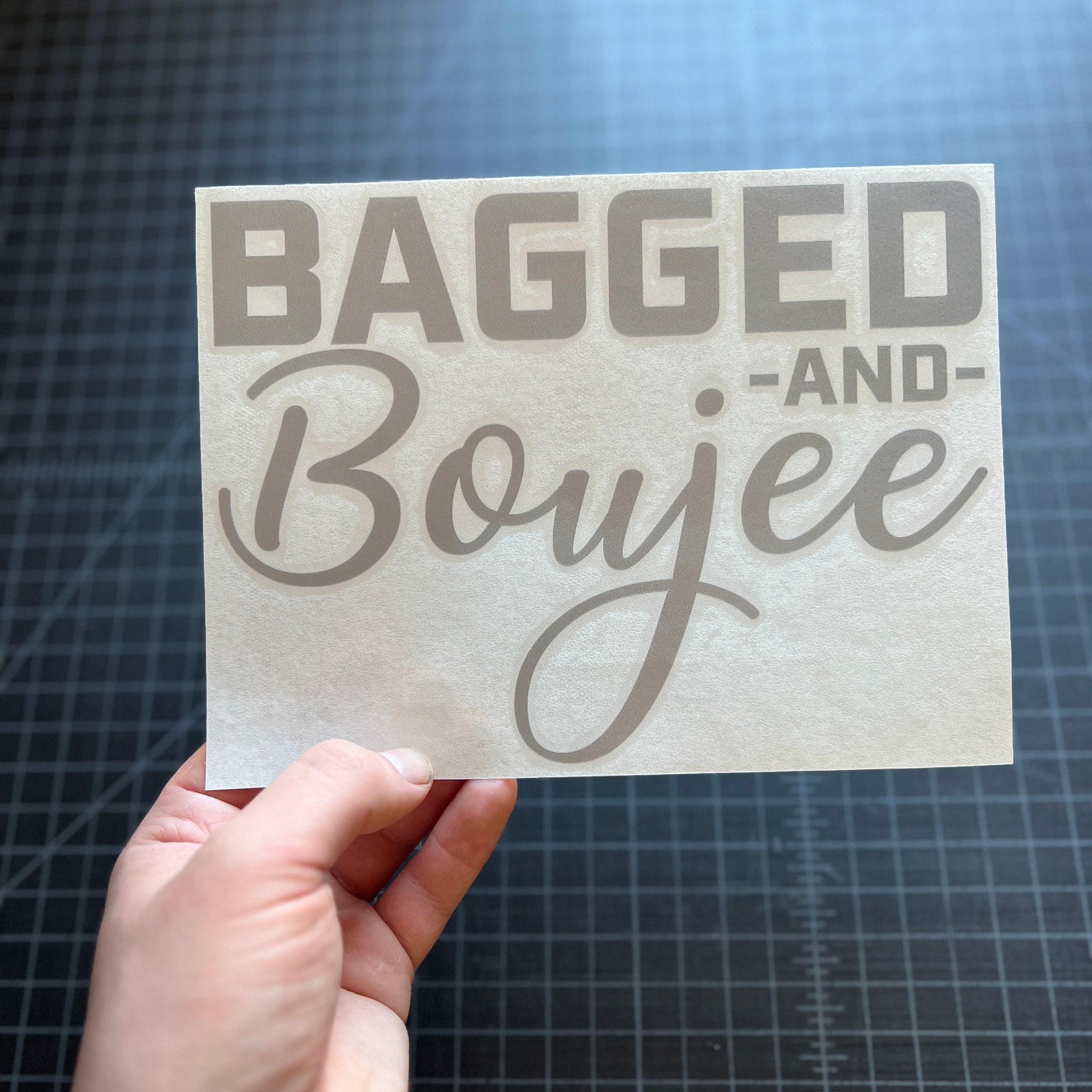 Bagged and Boujee Vinyl Bumper Sticker Decal Car Truck Window - Etsy