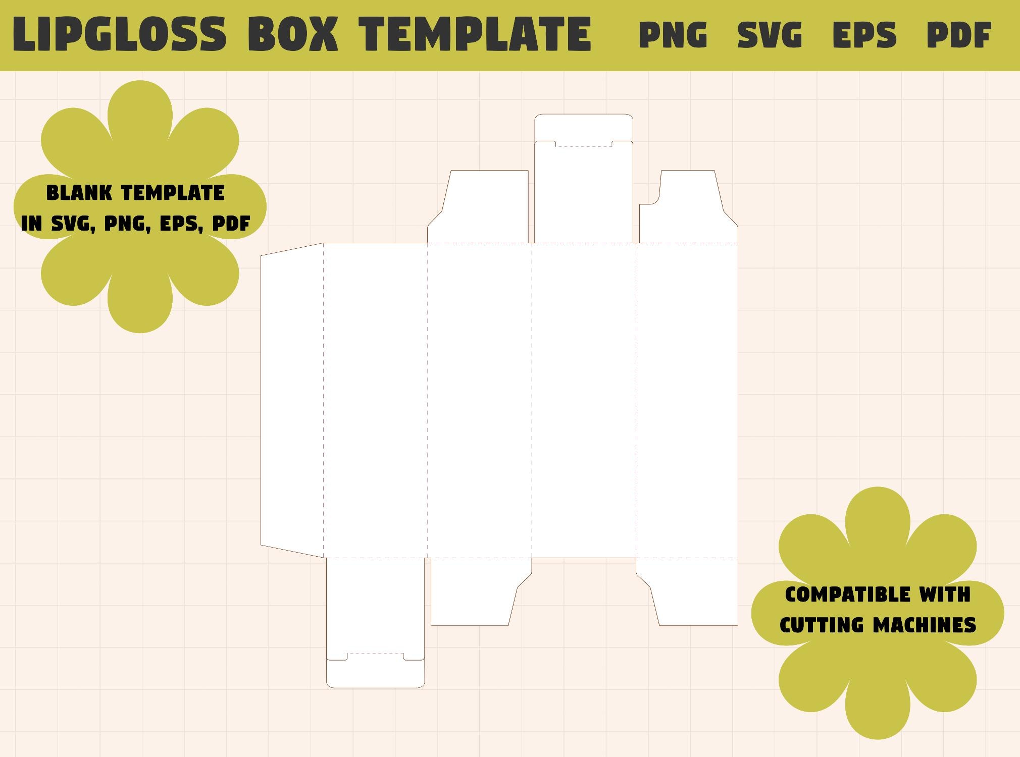 Editable Lip Gloss Box Packaging, Canva Customizable Cosmetic Box ...