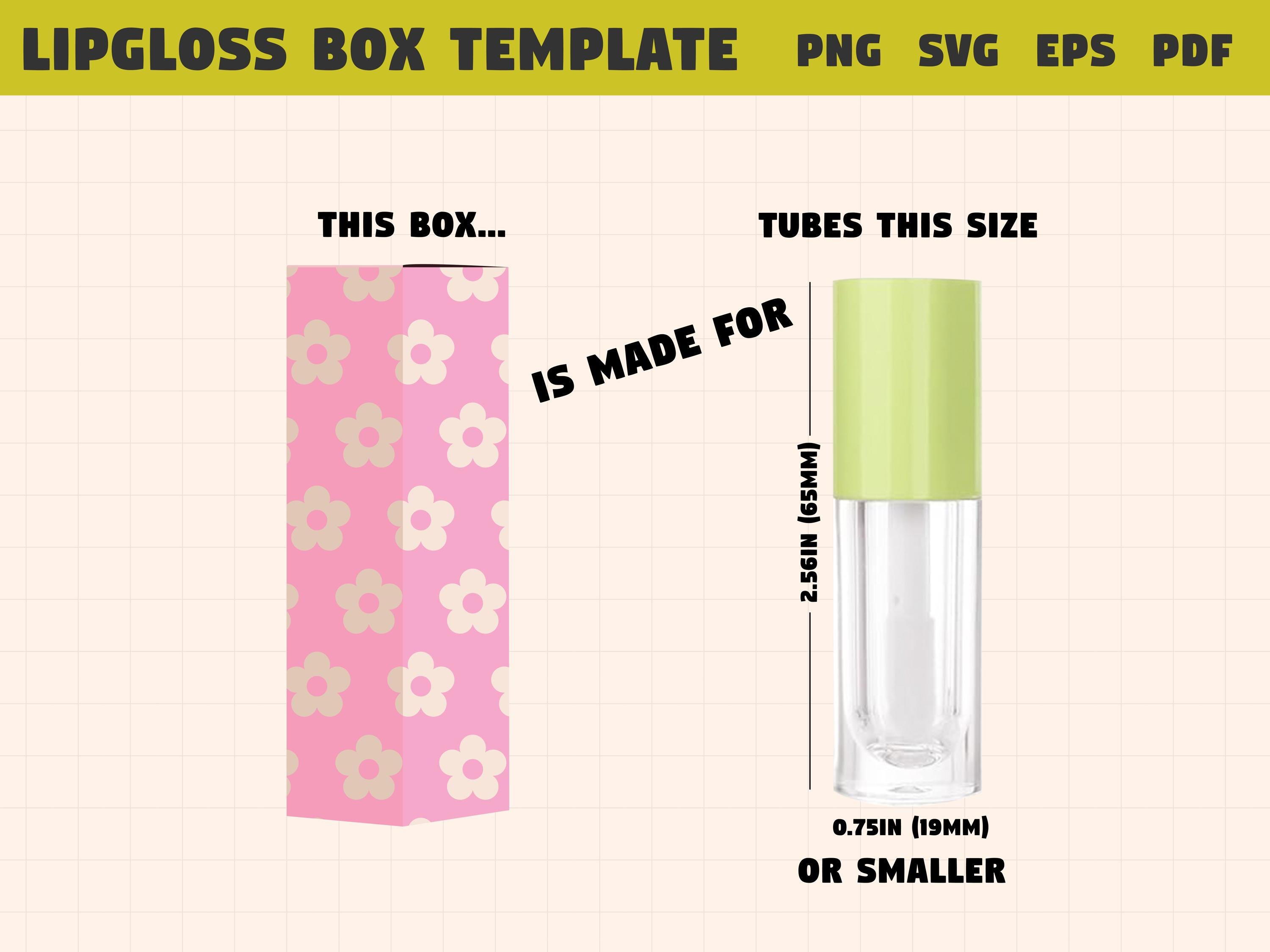 Editable Lip Gloss Box Packaging, Canva Customizable Cosmetic Box ...