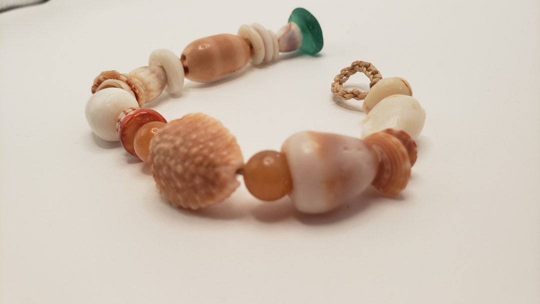 Hawaiian Hapa Shell Bracelet, Chunky Cone Shell Bangle, Hawaiian Shell ...