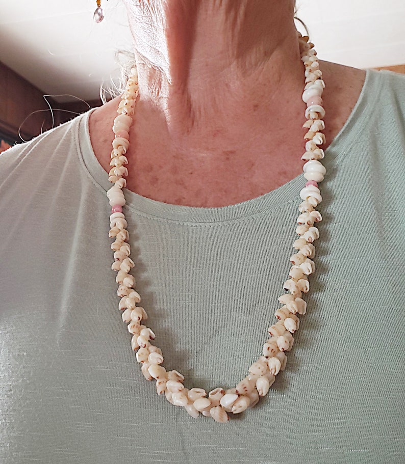 Niihau Shell Lei, Classic Hawaiian Necklace, Momi Pikake Style Necklace ...