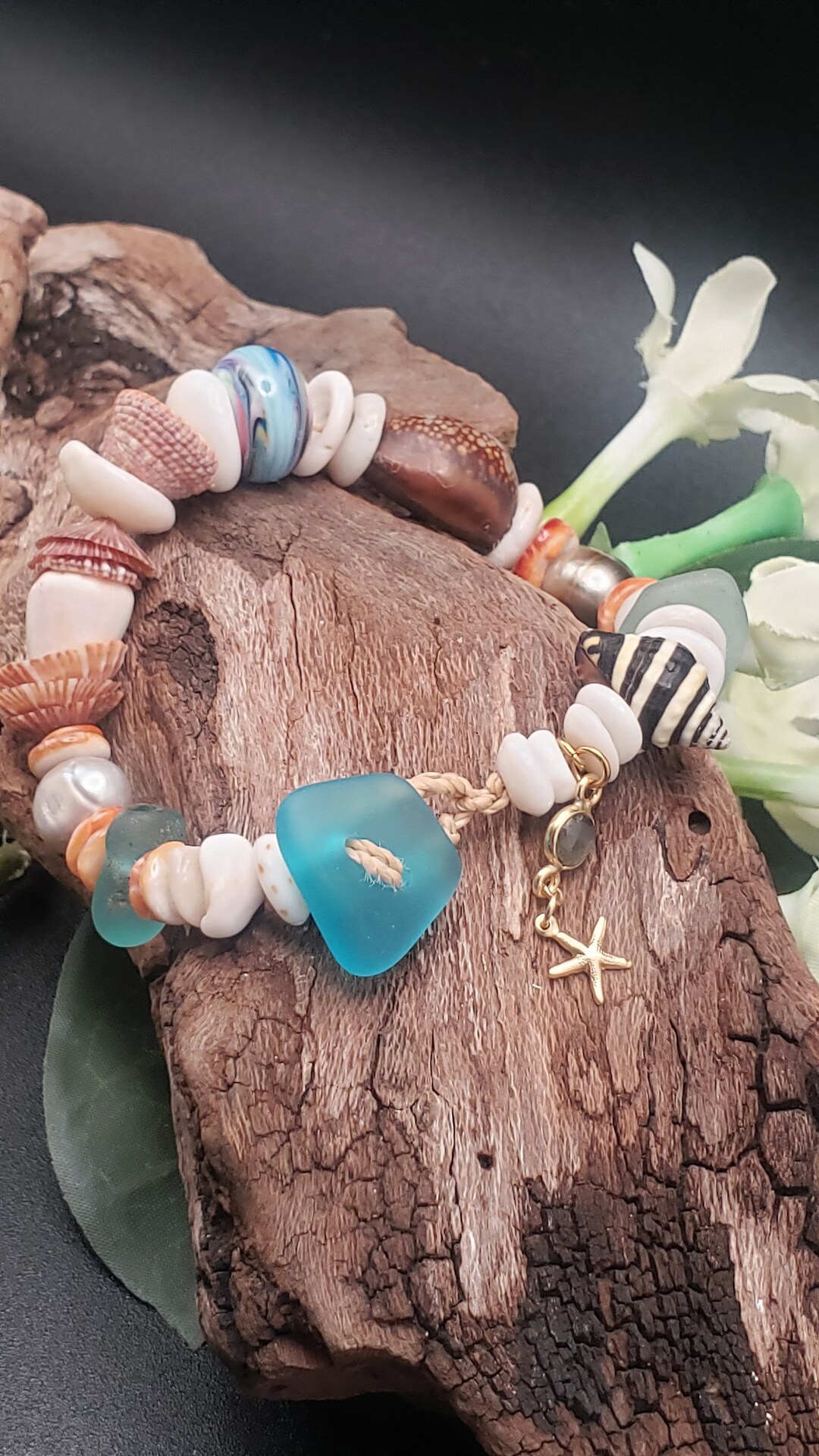 Hawaii Huilau Bracelet, Chunky Hapa Shell Bangle, Puka Shell Cuff ...