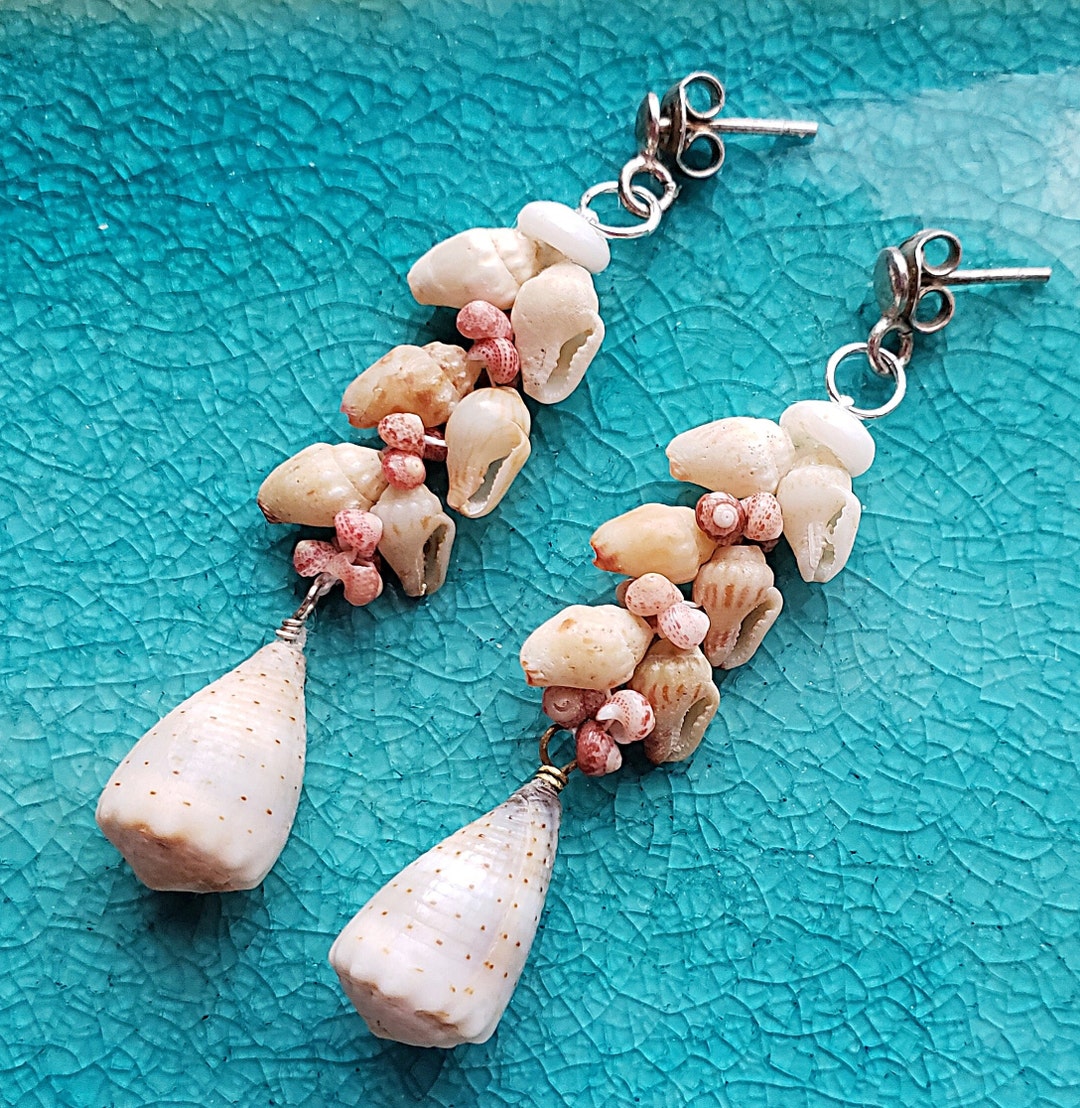 Niihau Shell Earrings, Momi Shell Earrings, Hawaiian Heirloom Jewelry ...