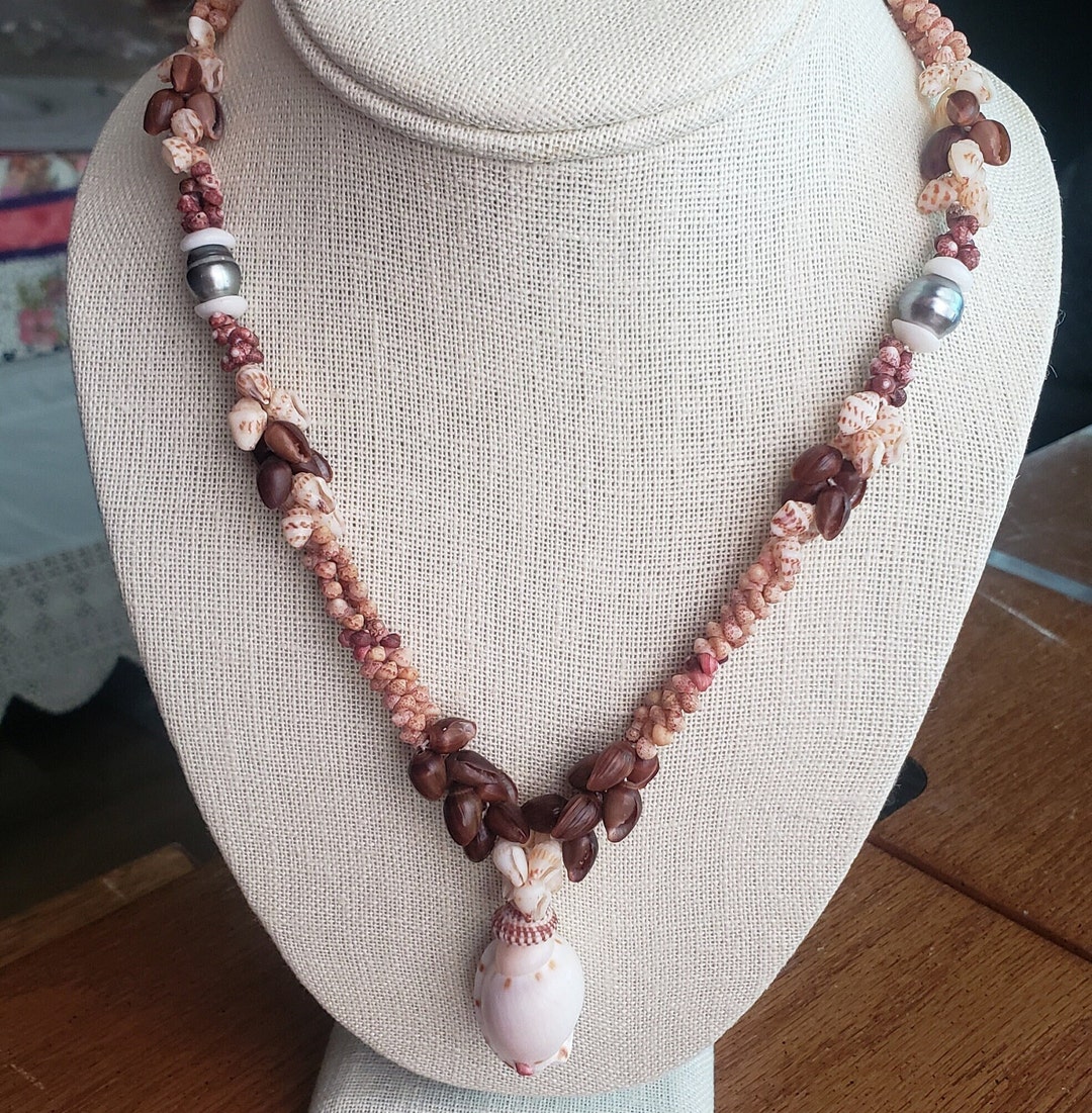 Hawaiian Shell Lei, Poleho Shell Necklace, Niihau Shell Jewelry, Hawaii ...