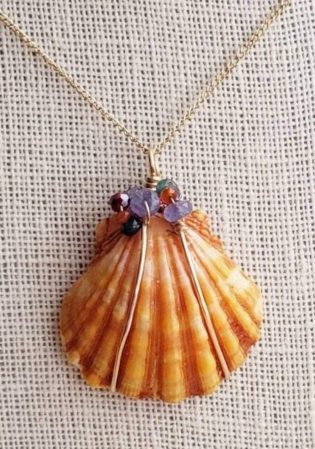 Hawaii Sunrise Shell Necklace, Gemstone Shell Necklace, Sunrise Shells ...