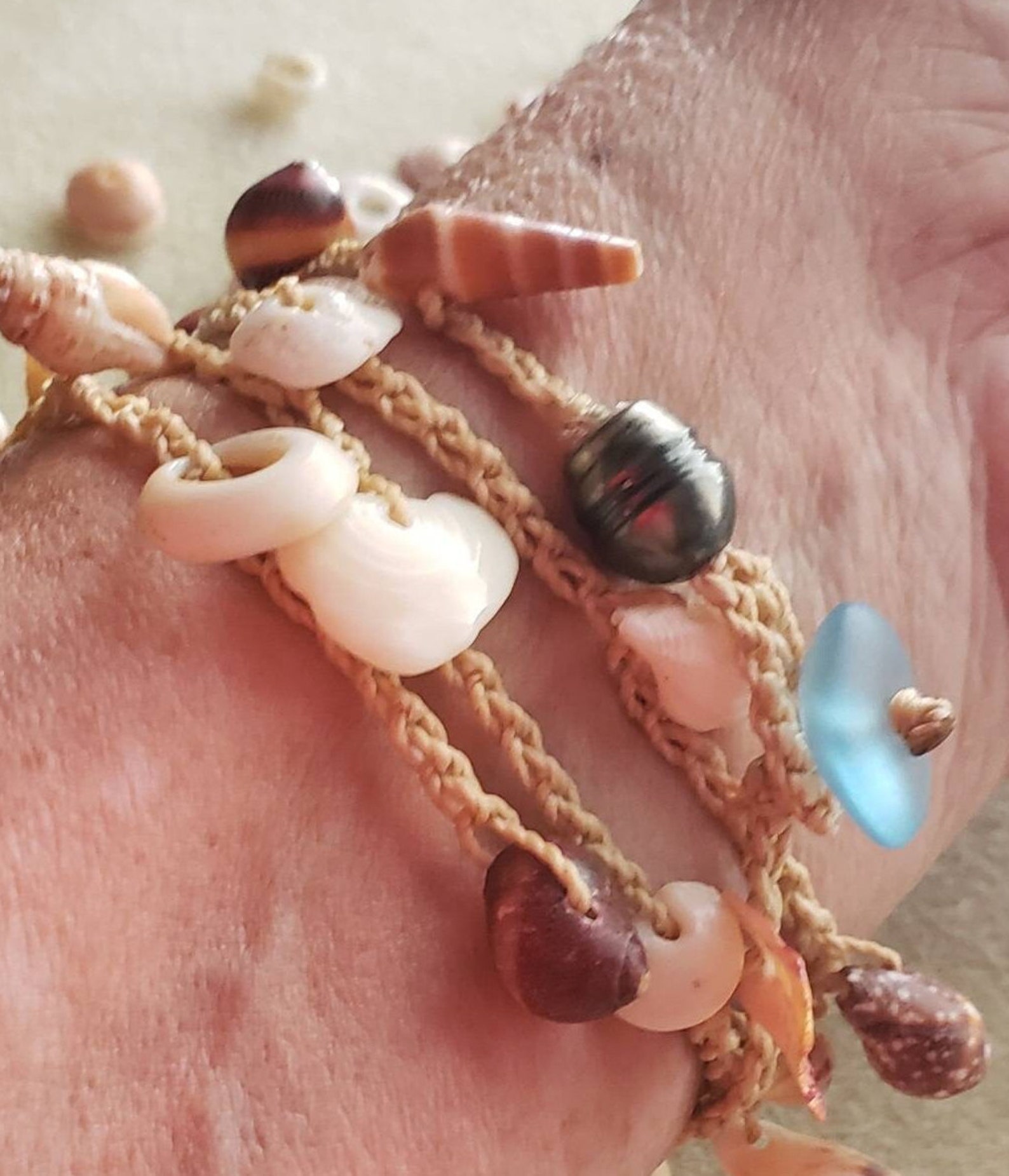 Surfer Shell Wrap Bracelet Hawaii Shell Bracelet Delicate - Etsy