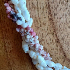 5 Strand Niihau Shell Lei, Kahelelani Laiki Shell Necklace, Classic ...
