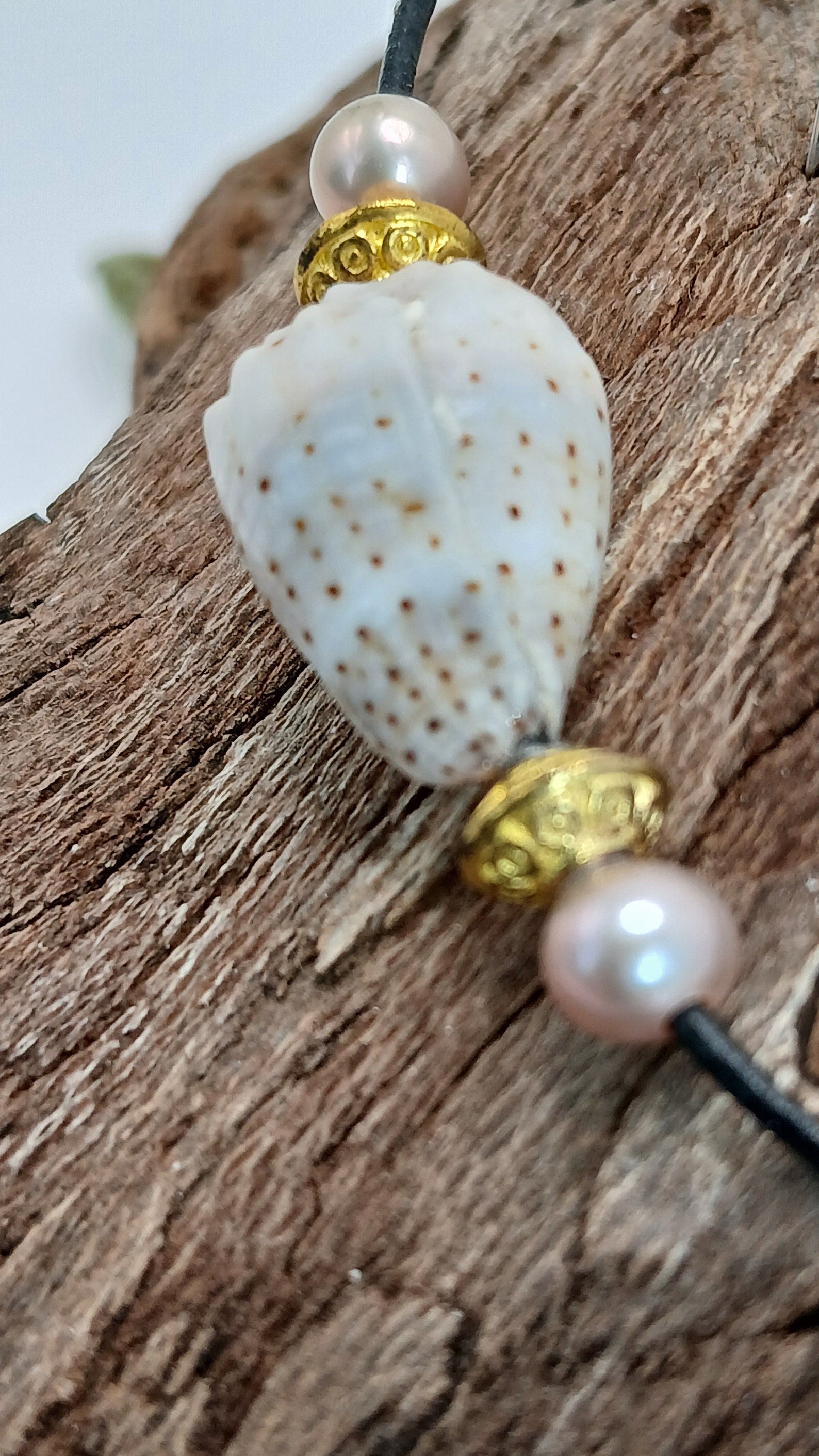 Hawaiian Cone Shell Bracelet: Sterling Silver, Freshwater Pearl, Moose ...