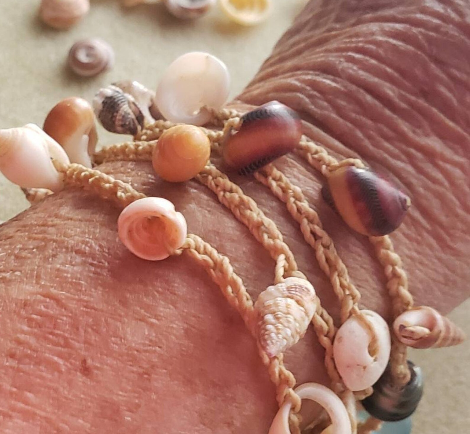 Surfer Shell Wrap Bracelet Hawaii Shell Bracelet Delicate - Etsy
