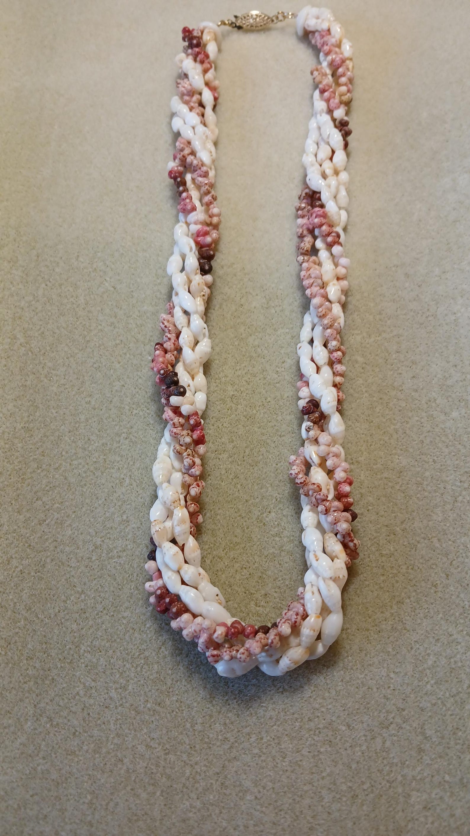 5 Strand Niihau Shell Lei, Kahelelani Laiki Shell Necklace, Classic ...