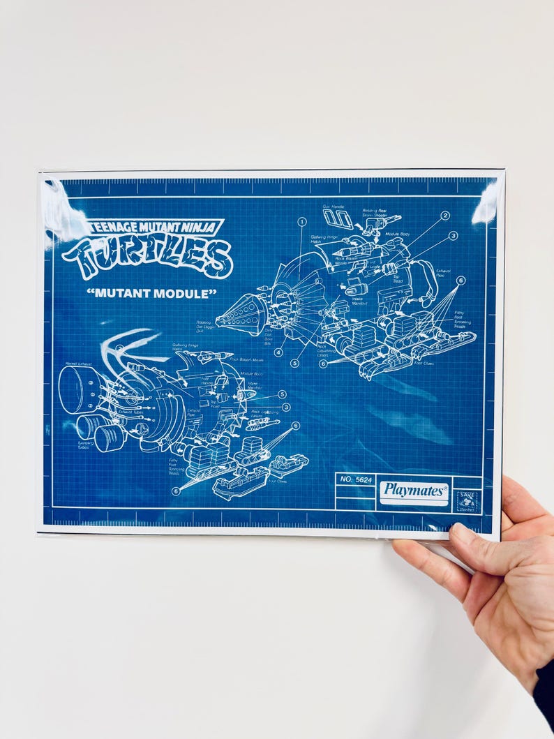 TMNT Vehicle Diagram Print - Etsy