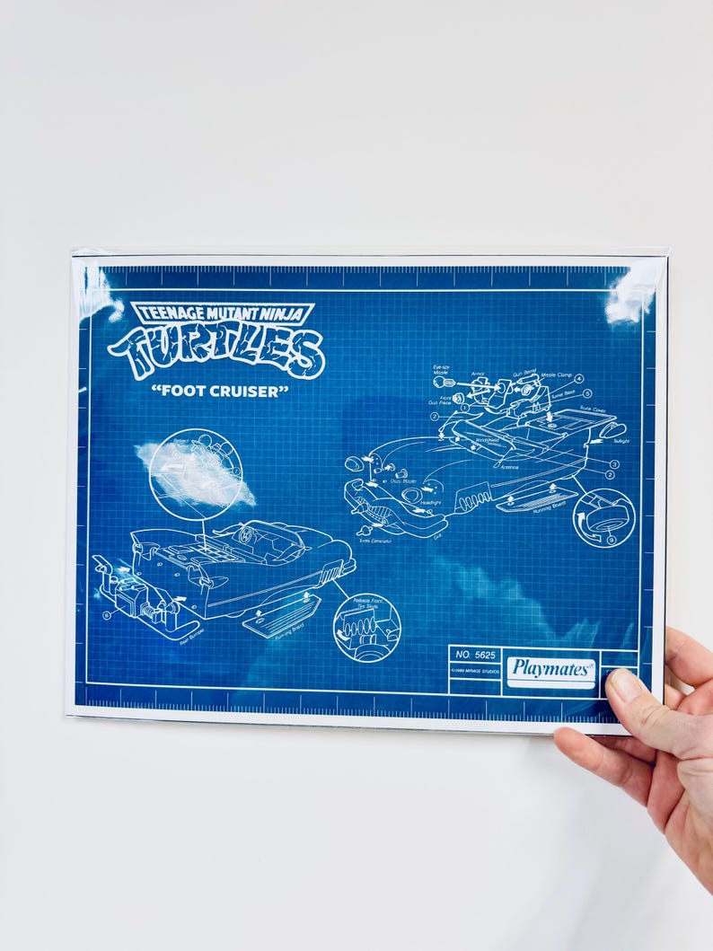 TMNT Vehicle Diagram Print - Etsy